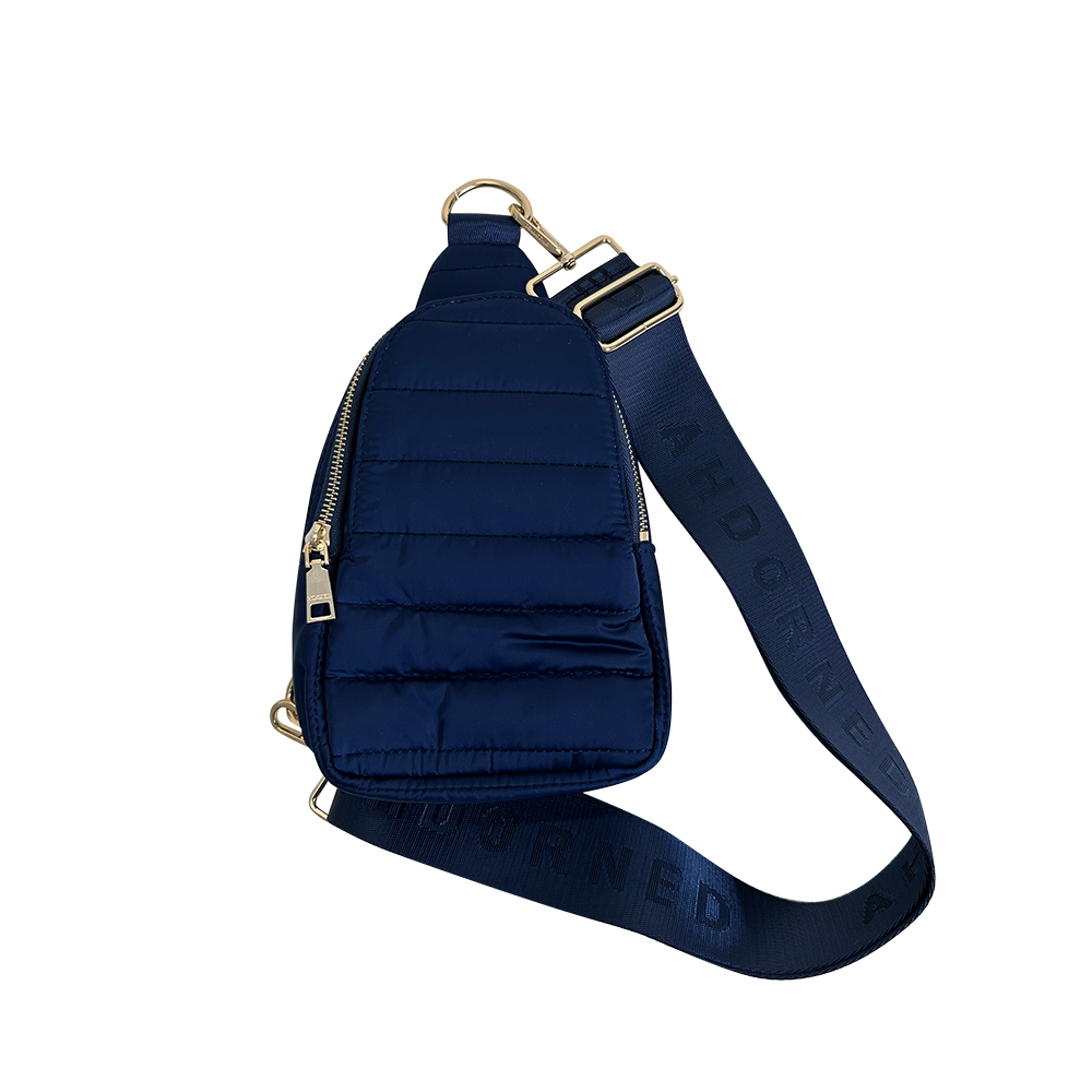 Eliza Quilted Puffy Sling | Women's Over The Shoulder Sling Bag – AHDORNED