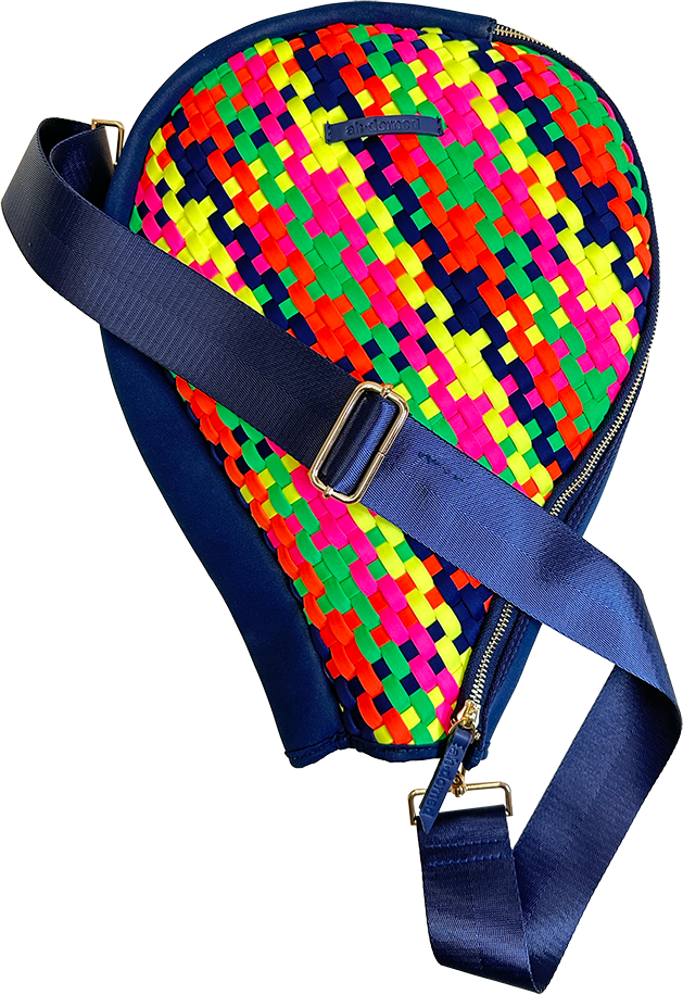 Woven Multicolored Neoprene Tennis Racket Cover | Racket Cover – AHDORNED